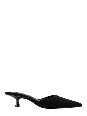 Femme La FEMME St. Honore Suede Slipper Black