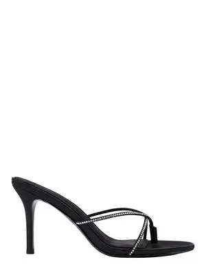 Femme La FEMME Sicilian Slipper Noir Crystal Black