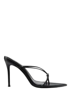 Femme La Akira Slipper With Stiletto Heel - Black