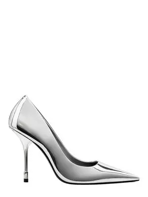 Femme La FEMME Pulse Pump Platinum Stiletto Heel Silver