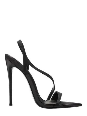 Femme La Vesper Satin Stiletto Sandal - Black