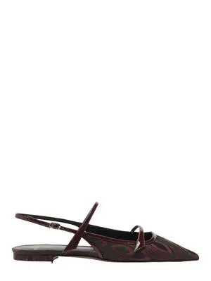 ALEXANDRE BIRMAN Tita Moire Flats Red