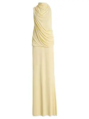 DE LA VALI Lurna Ruched Maxi Dress - Yellow