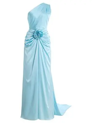 DEME Exclusive Marita Silk Maxi Dress - Blue