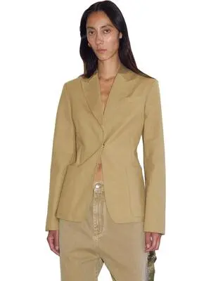 DARKPARK Brooke Cotton Blazer - Brown