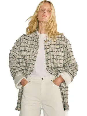 DARKPARK Keira Cotton-blend Tweed Shirt - Plaid