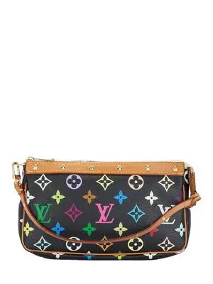 LOUIS VUITTON Monogram Pochette Accessoires Shoulder Bag In Black - Multicolor