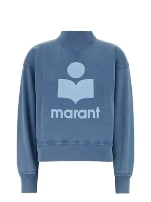 Isabel Marant Étoile ISABEL MARANT ETOILE Air Force Cotton Blend Moby Sweatshirt Blue