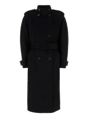 Chloé Virgin Wool Trench Coat - Black