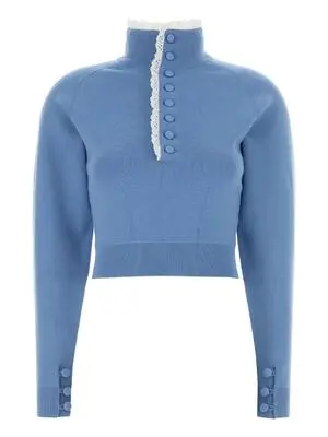 Chloé Cerulean Wool Sweater - Blue