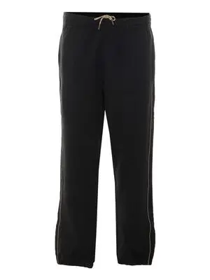 Burberry Check Trim Pants - Black