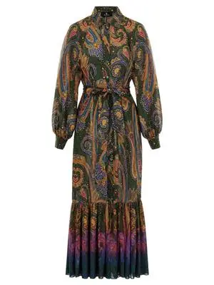 Etro Paisley Motif Long Dress - Multicolor
