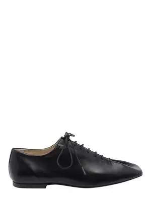 LEMAIRE Classic Lace-up Flat Shoes - Black