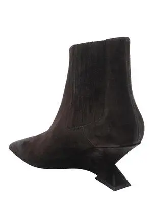 Attico Cheope Ankle Boots Sculptural Heel - Brown