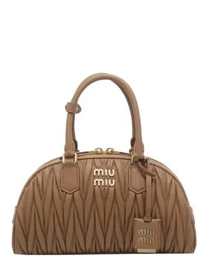 Miu Miu Arcadie Matelassé Shoulder Bag - Cream