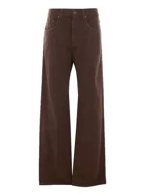 Brunello Cucinelli Brunello Cucinelli Women's Straight-Leg Denim Pants Brown