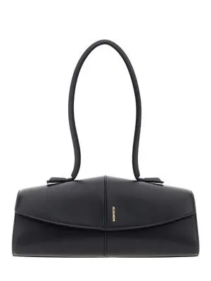 JIL SANDER Leather Shoulder Bag - Blue