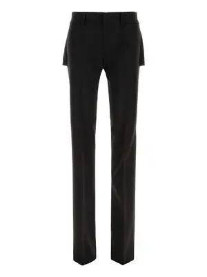 Dsquared2 Stretch Wool Blend Peek-a-boo Pants - Black