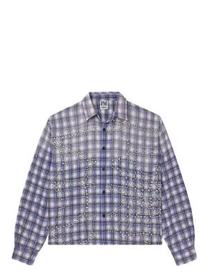 VALE FOREVER Blizzard Long Sleeve Flannel - Light Blue