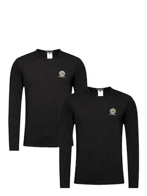 Versace Medusa Set Of 2 Long Sleeve T-shirt - Black