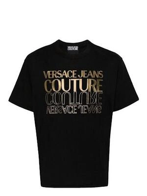 Versace Jeans Couture Logo Printed Crewneck Sweat-shirt T-shirt - Black
