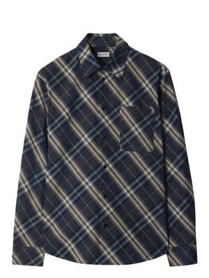 Burberry Relaxed Fit Check Cotton Shirt - Indigo