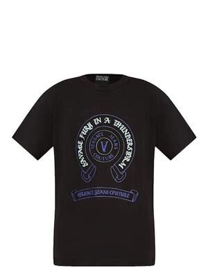 Versace Jeans Couture Short Sleeve Cotton T-shirt - Black