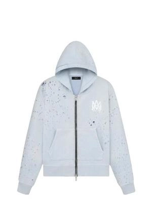Amiri Ma Washed Shotgun Hoodie - Grey Dawn