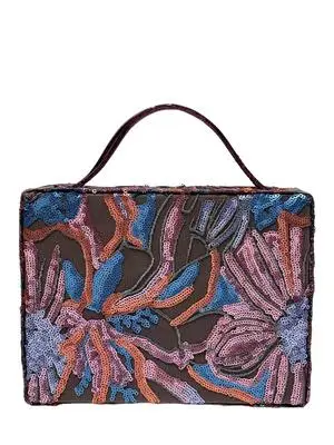SIMITRI Wild Iris Sequined Floral Motif Briefcase - Wildiris