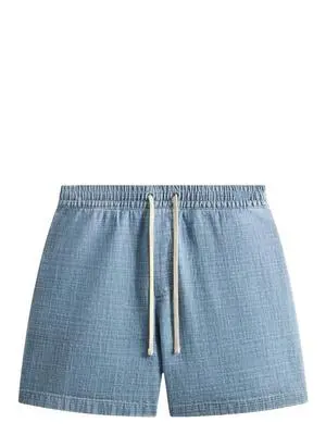 Kith Textured Indigo Weave Cayden Short - Light Indigo