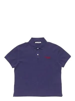 Acne Studios Acne Studios Logo Embroidered Polo T-Shirt Navy