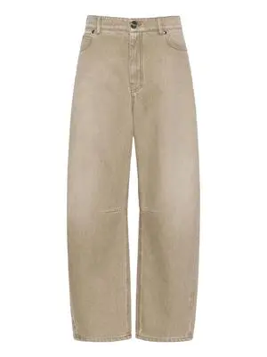 Max Mara Barrel-leg Denim Jeans - Beige