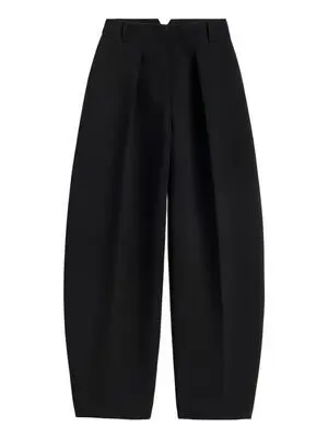 Jacquemus Ovalo High Waist Wide Leg Trousers - Black