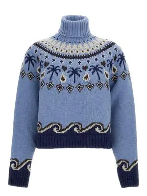 Alanui Turtleneck Sweater - Blue