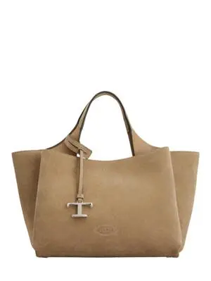TOD'S Bag In Suede Mini - Beige