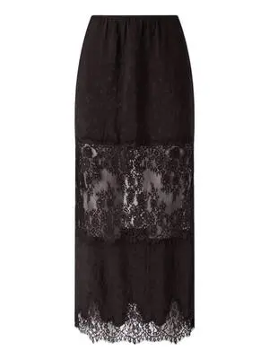 Pinko Lace Pencil Skirt - Black