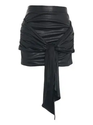 Elisabetta Franchi Zip Detailed Ruched Skirt - Black