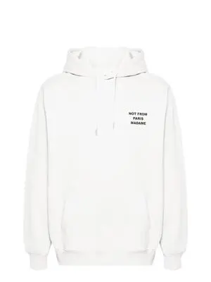 DROLE DE MONSIEUR Drôle De Monsieur Slogan-Printed Drawstring Hoodie