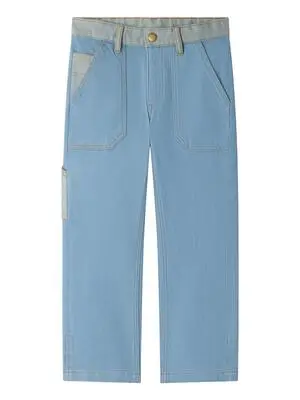 Bonpoint Gael Wide-leg Denim Pants - Blue-gray