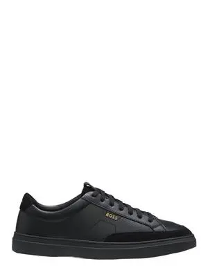 Hugo Boss Lace-up Perforated Detail Sneakers - Black