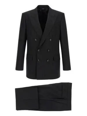 TOM FORD Pinstriped Blazer - Black