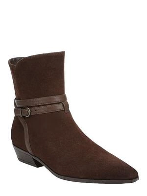 Naturalizer Naturalizer Boden Buckled Ankle Boot Chocolate Suede