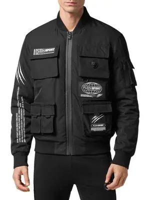 PLEIN SPORT Nylon Bomber - Black