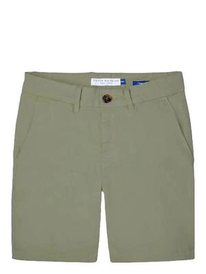 PETER MANNING NYC Stretch Chino Shorts 7 Inch - Olive
