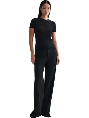 Veronica De Piante Bea Knit Top In Superfine Merino - Black