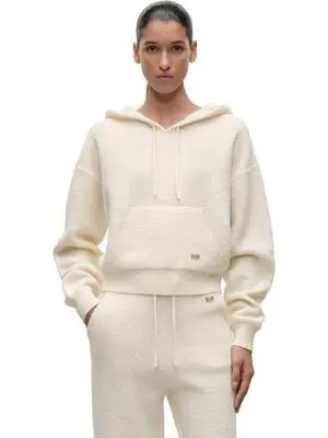 Victoria Beckham VICTORIA BECKHAM Merino Wool & Cashmere Hoodie Ivory