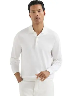 Brunello Cucinelli Cotton Lightweight Knit Polo Shirt - Panama