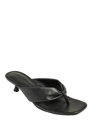 Yosi Samra Eva Thong Kitten Heel Sandal - Black
