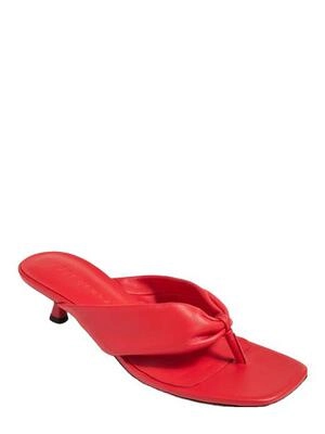 Yosi Samra Eva Thong Kitten Heel Sandal - Red