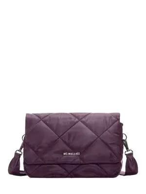 Mz Wallace Madison Quilted Flap Crossbody Bag - Raisin